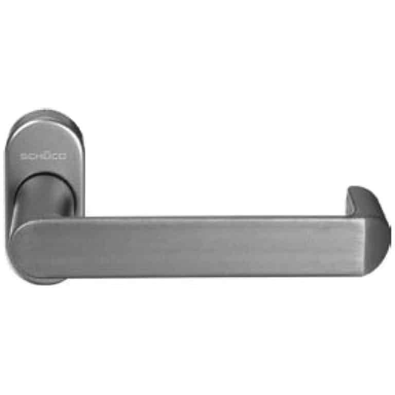 Schuco Door Handle (Oval Backplate) Flat Lever With Return | DG Supplyline