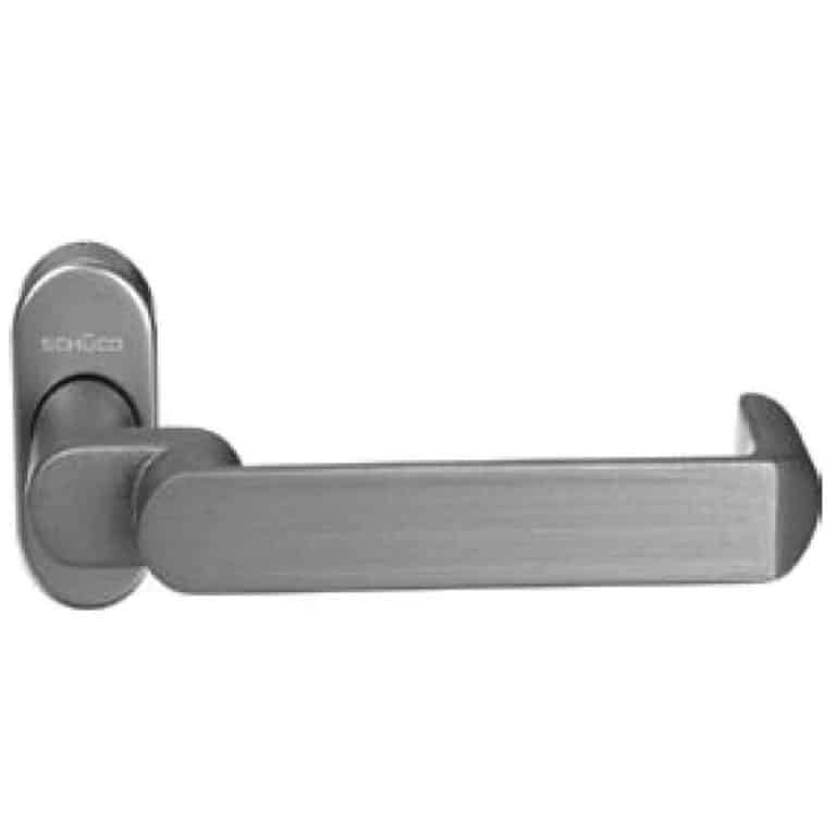 Schuco Door Handle (Oval Rosette) Cranked Flat Lever With Return | DG ...