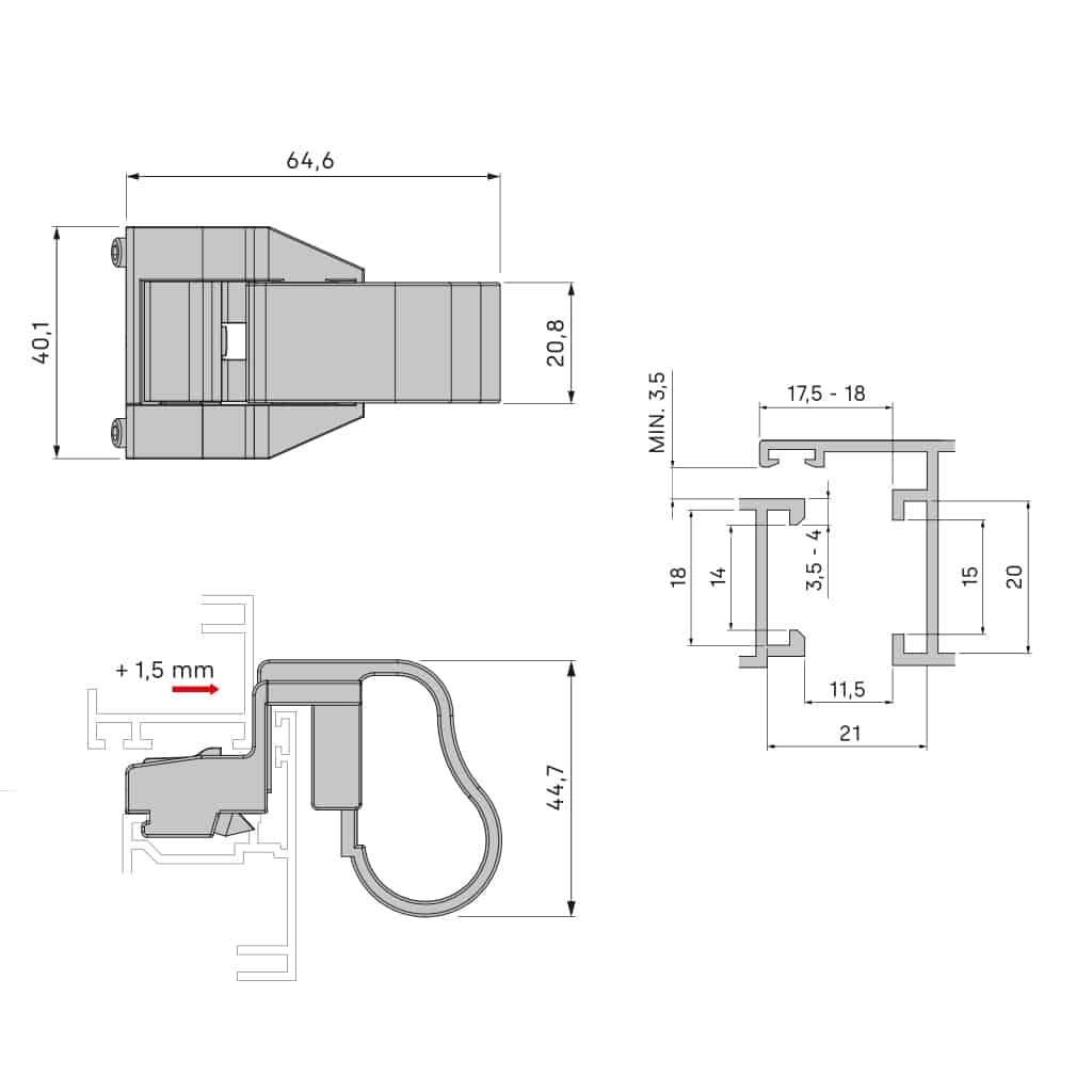 STAC Finger Pull Catch For Bottom Hung Windows